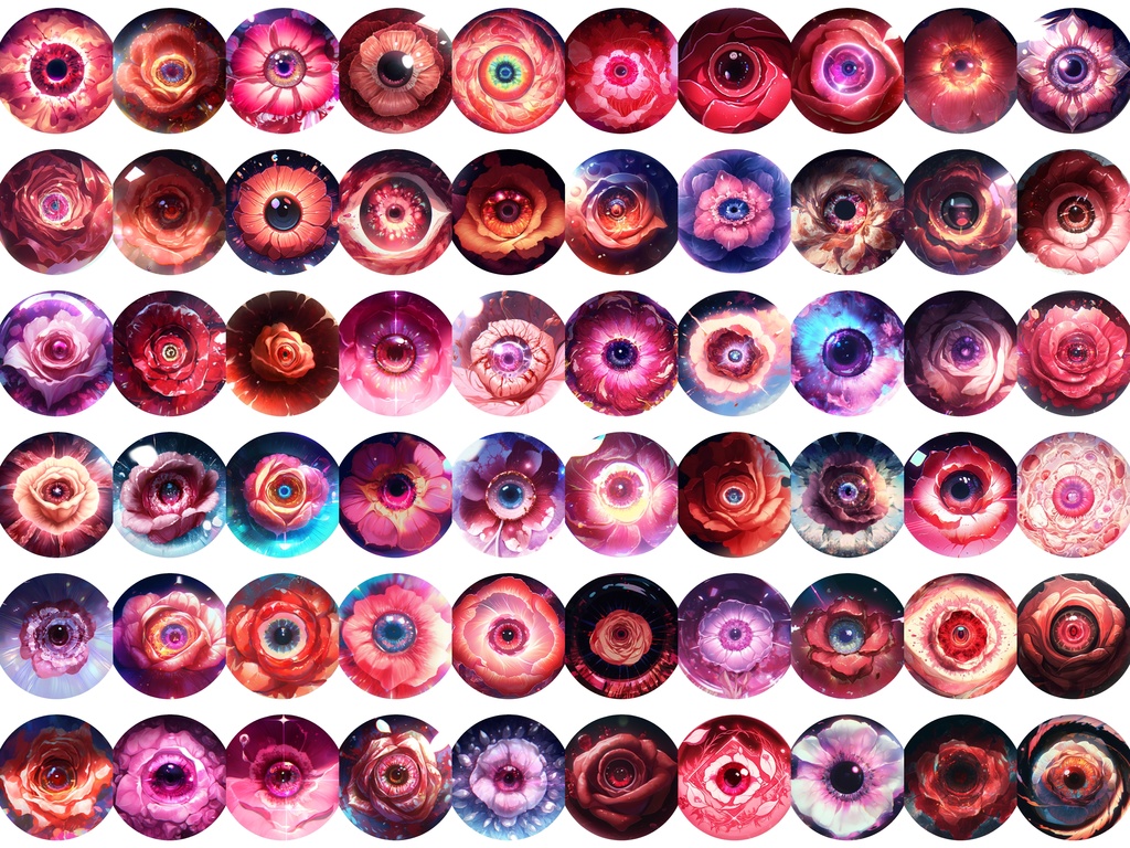 Free 60 Rose Eye Pack - textureforge - BOOTH