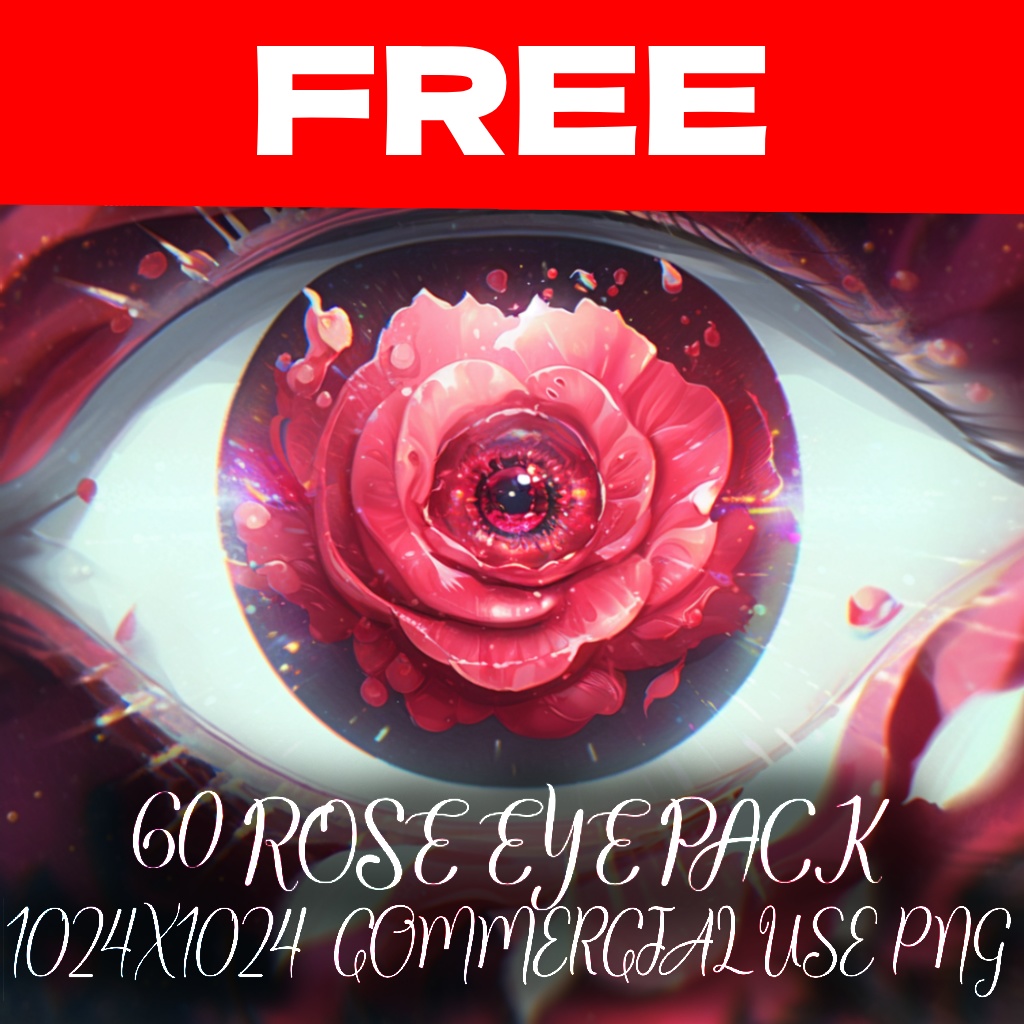 Free 60 Rose Eye Pack - textureforge - BOOTH