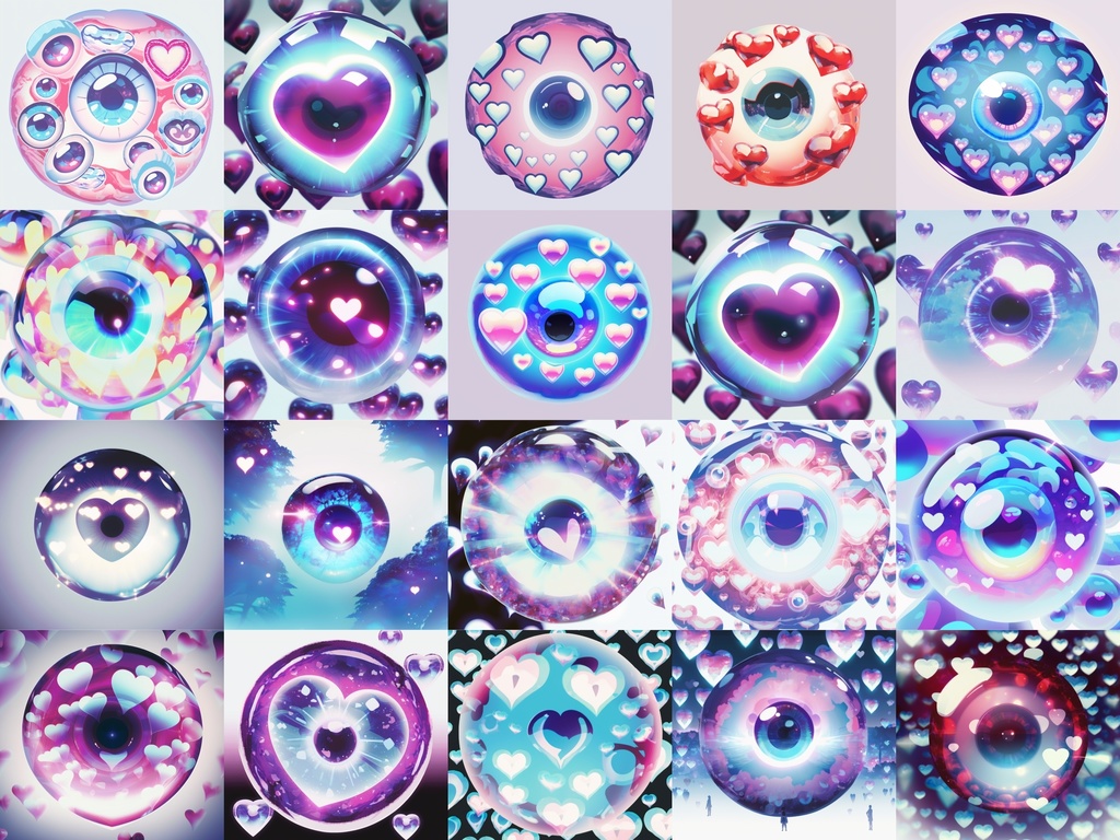 FREE 40 Heart Eye Texture Pack - Limited Time Offer - textureforge - BOOTH