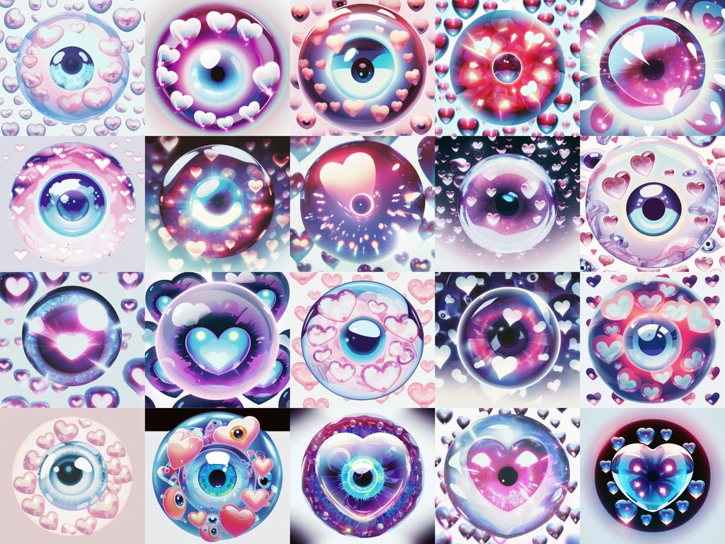 FREE 40 Heart Eye Texture Pack - Limited Time Offer - textureforge - BOOTH