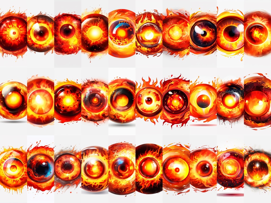 Flame Eye Pack - textureforge - BOOTH