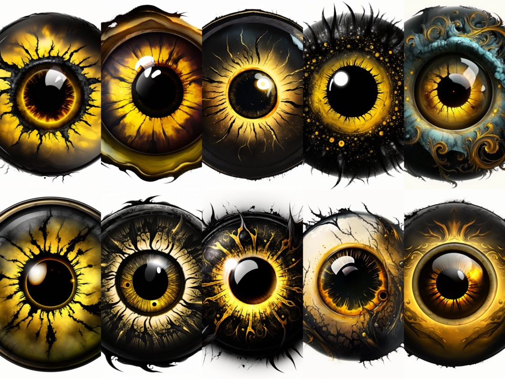 Yellow Black Eye Pack - textureforge - BOOTH