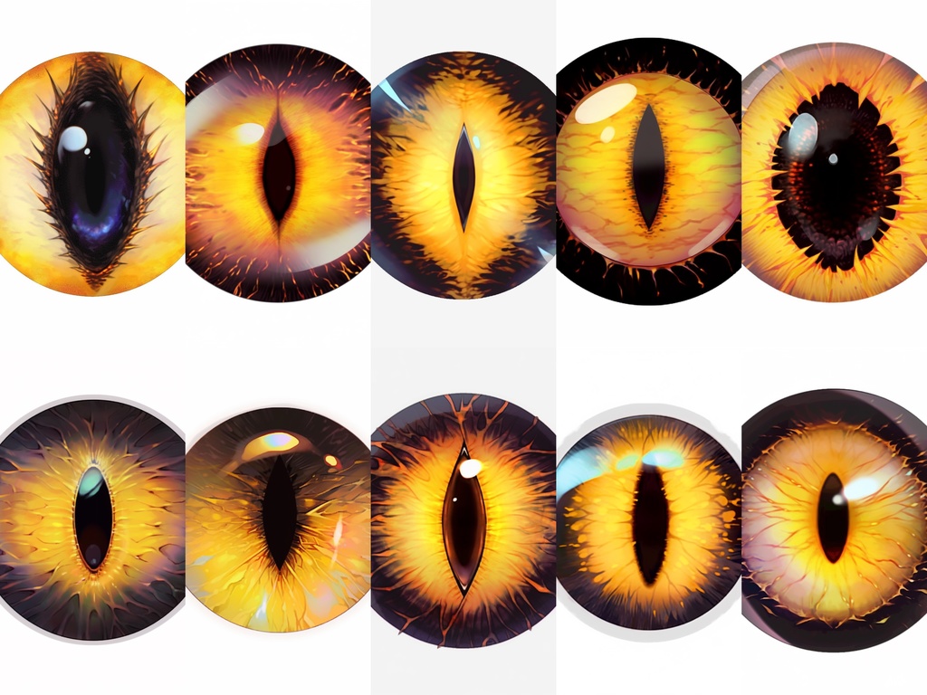 Yellow Dragon Eye Pack - textureforge - BOOTH