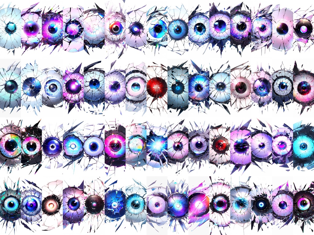 Broken Glass Eye Pack - textureforge - BOOTH