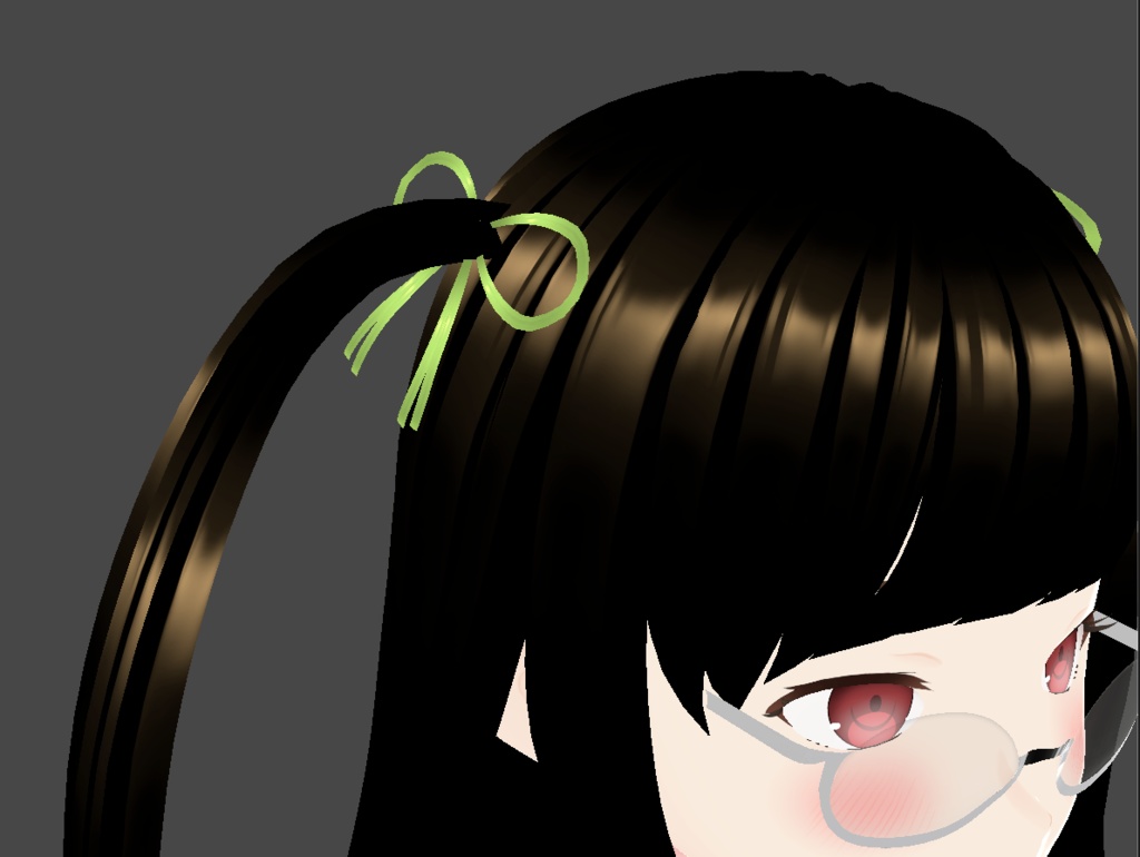 [VRoid 1.0] Side Hair Pair Ribbons (FREE Sample) - Fish's Shop - BOOTH