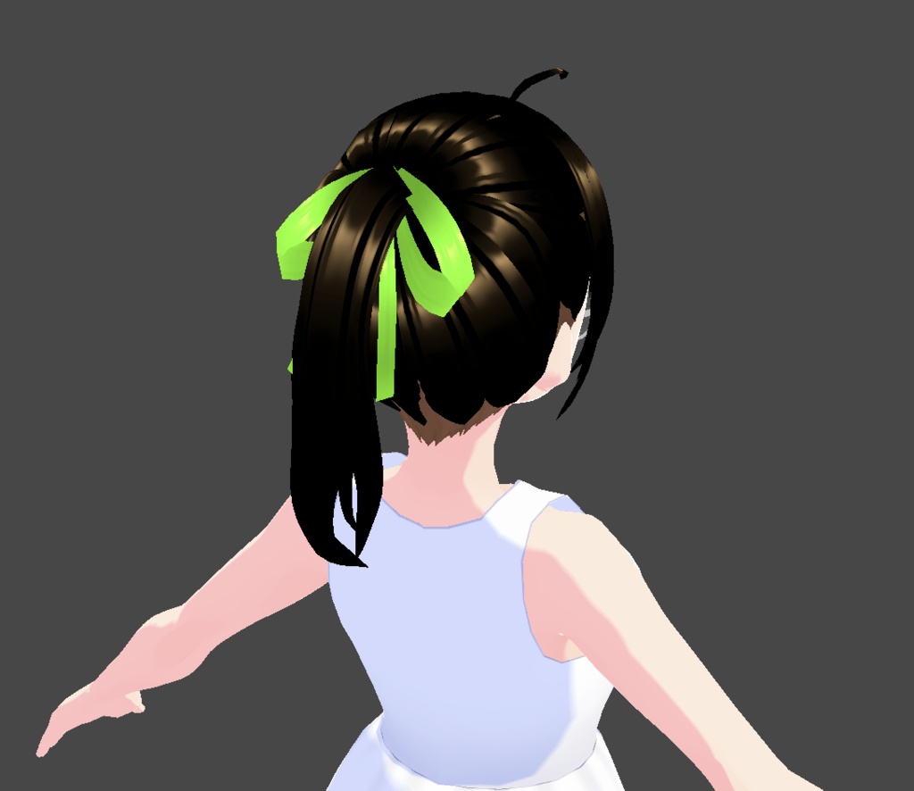 [VRoid 1.0] Back Hair Big Ribbon (FREE Sample) - Fish's Shop - BOOTH