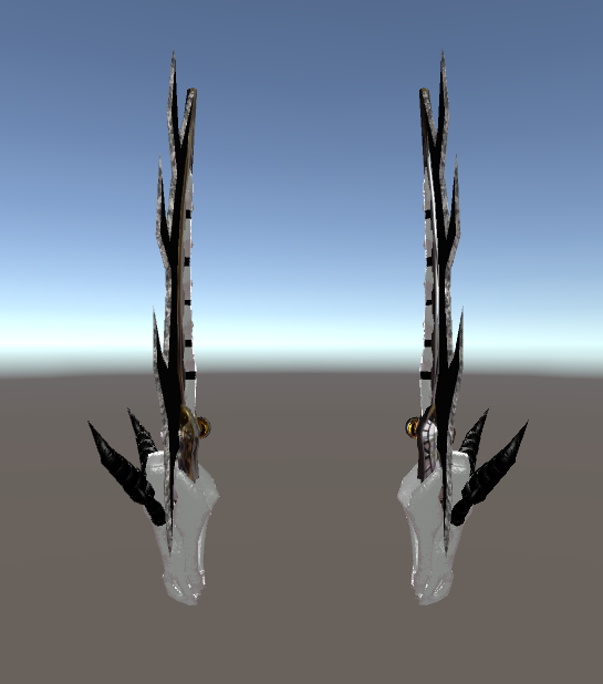 【VRChat想定】Mort Appeler Squelette Dragon Tonfa - Ze Or Noir - BOOTH