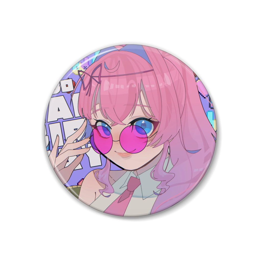 月羽るみん 缶バッジ 紫 - arinko-rinrin - BOOTH