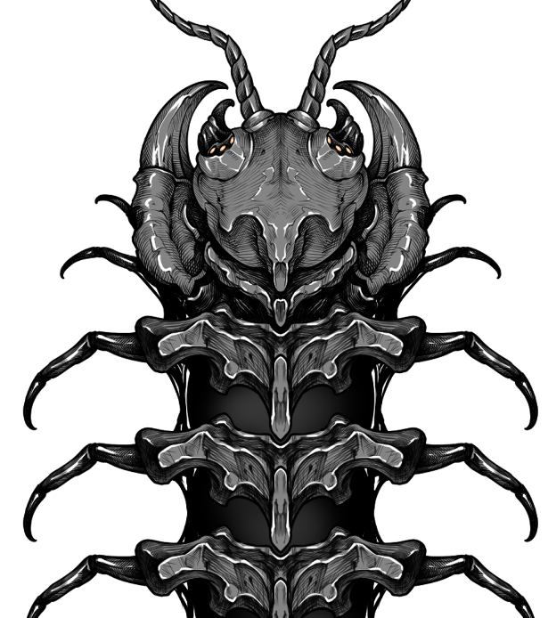 Spine centipede [ tattoo / いれずみ / 刺青 / 入墨 ] - 手先の針 - BOOTH