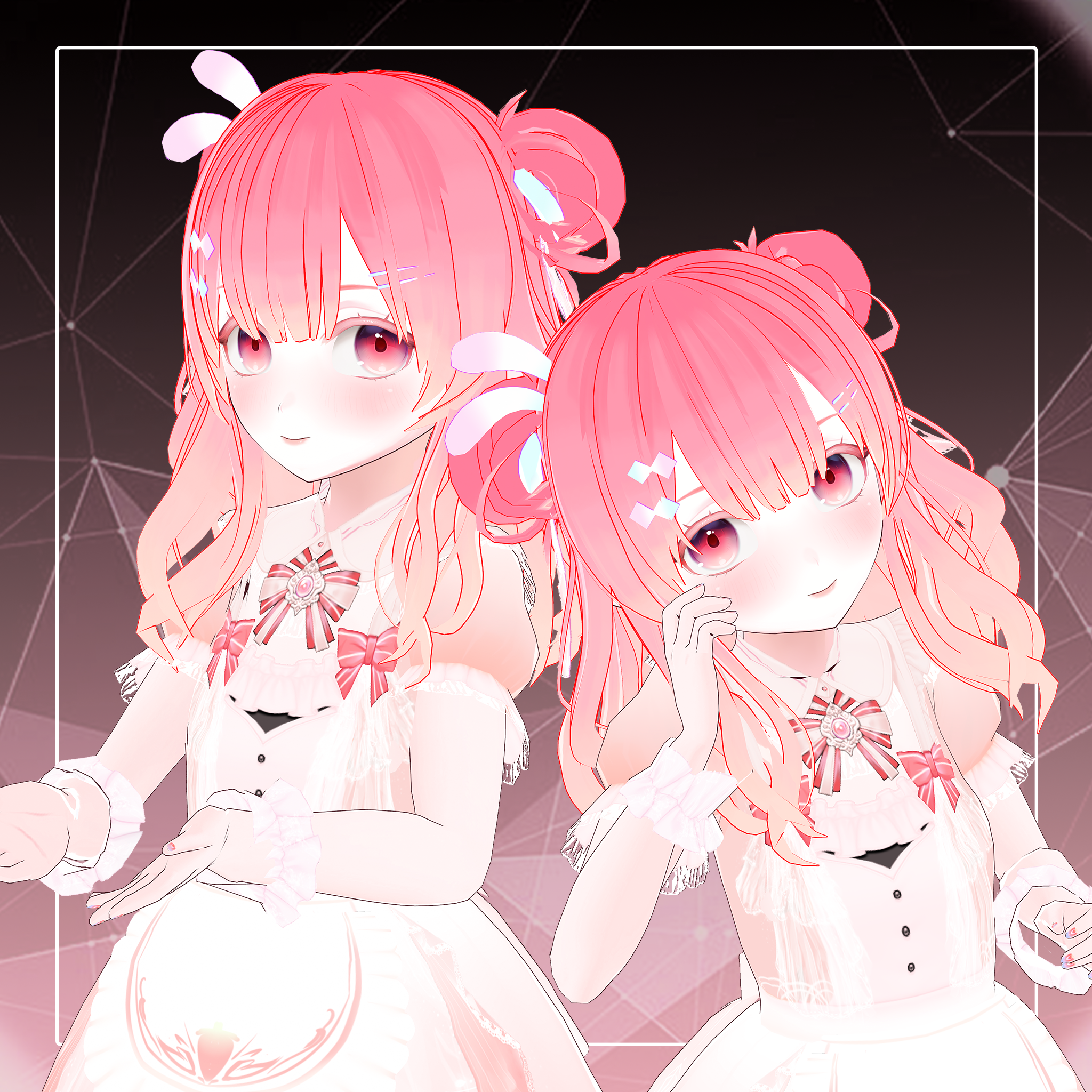 [vrm/vroid/vrc]オリジナル3Dモデル "桃です" - Live3Dモデルスタジオ - BOOTH