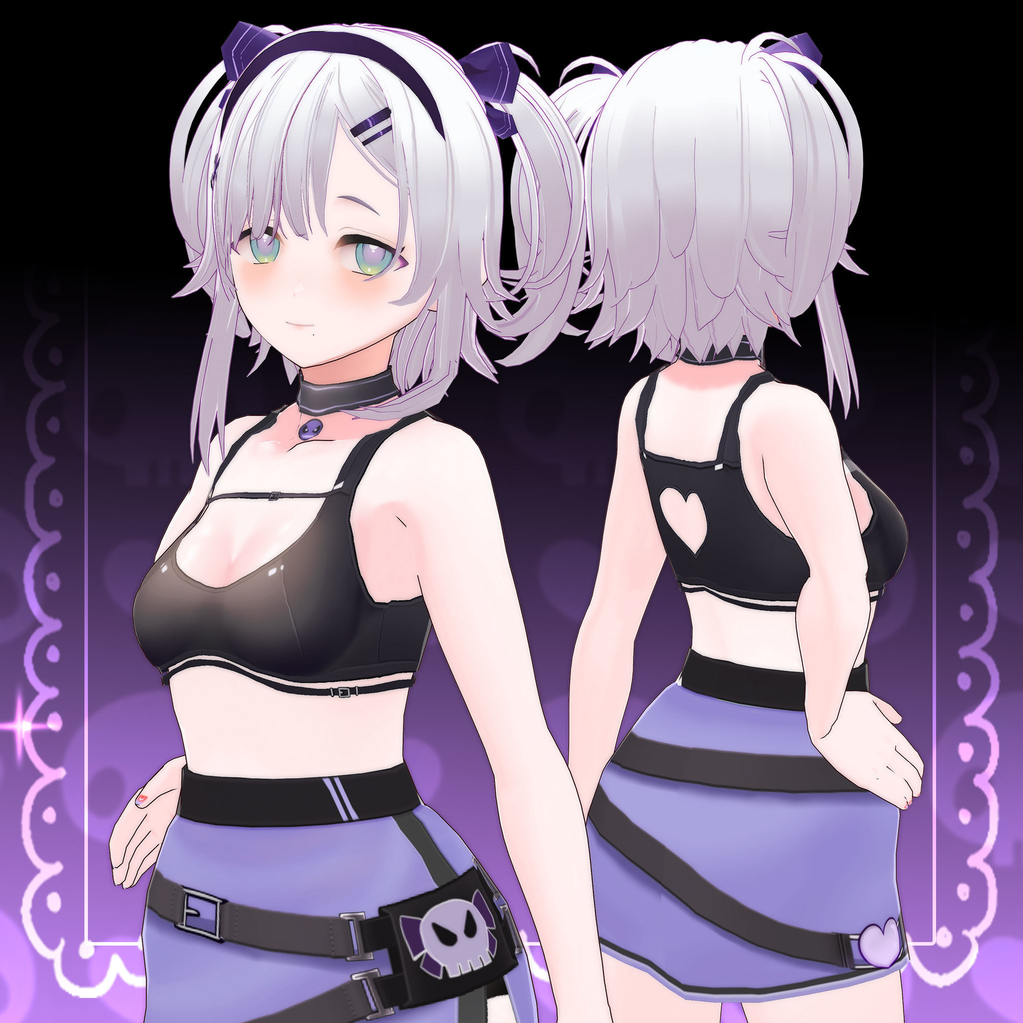 [vrm/vroid/vrc]オリジナル3Dモデル "亜麻です" - Live3Dモデルスタジオ - BOOTH