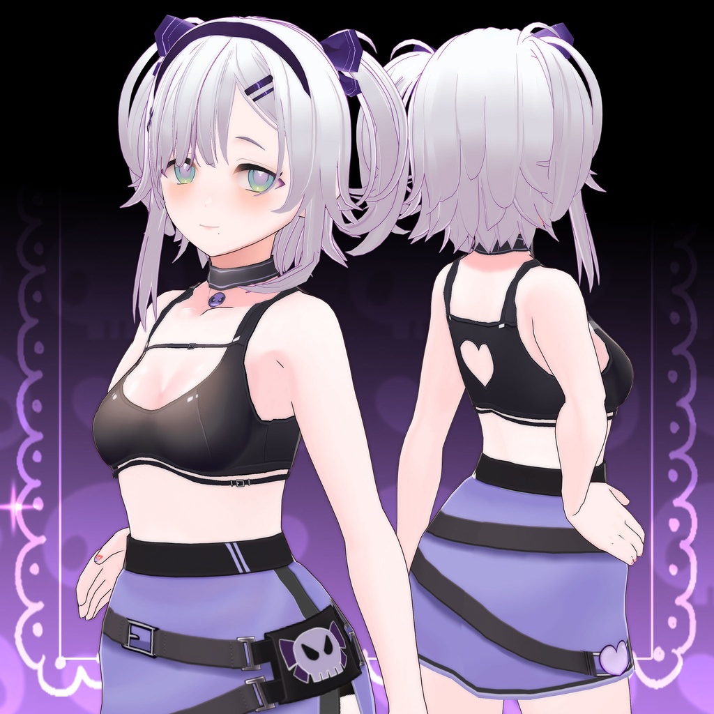 [vrm/vroid/vrc]オリジナル3Dモデル "亜麻です" - Live3Dモデルスタジオ - BOOTH