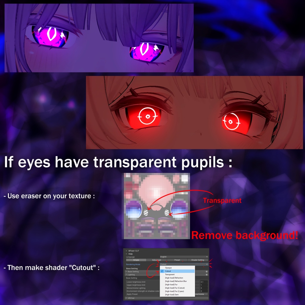 [VRChat] Divine Sight for Rindo「竜胆」[Pack] - Hitsuu's Den - BOOTH