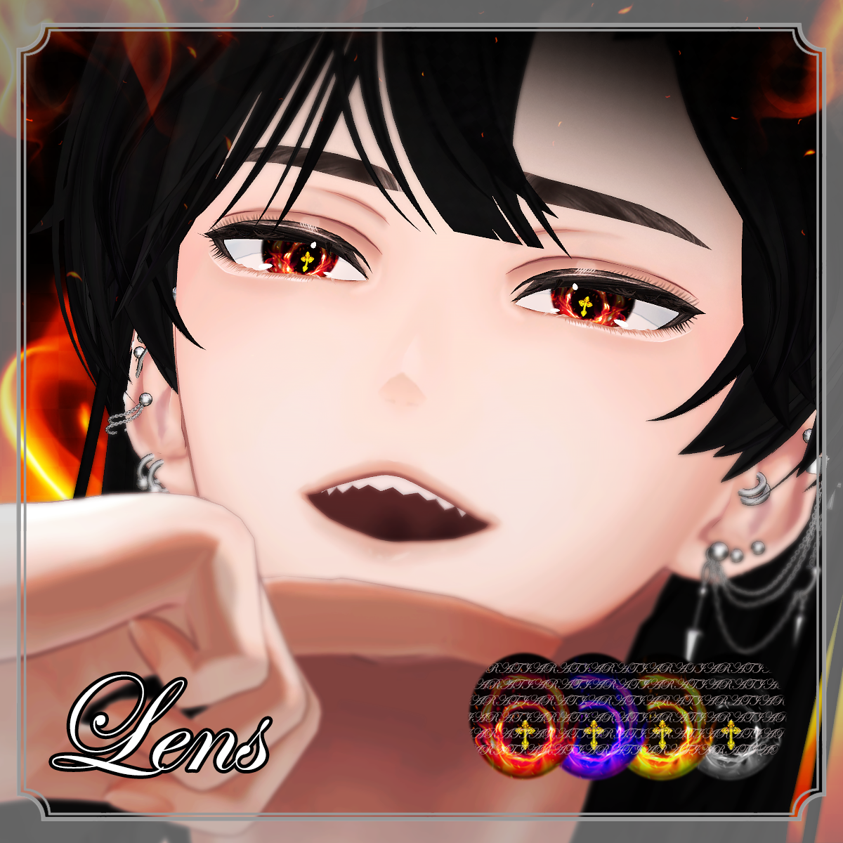 水瀬 Minase Flame eyes texture - tia-ra - BOOTH