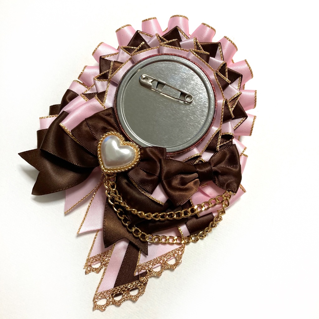 ピンク・ブラウンMIXロゼット 50-58mmサイズ - Handmade Yuka - BOOTH