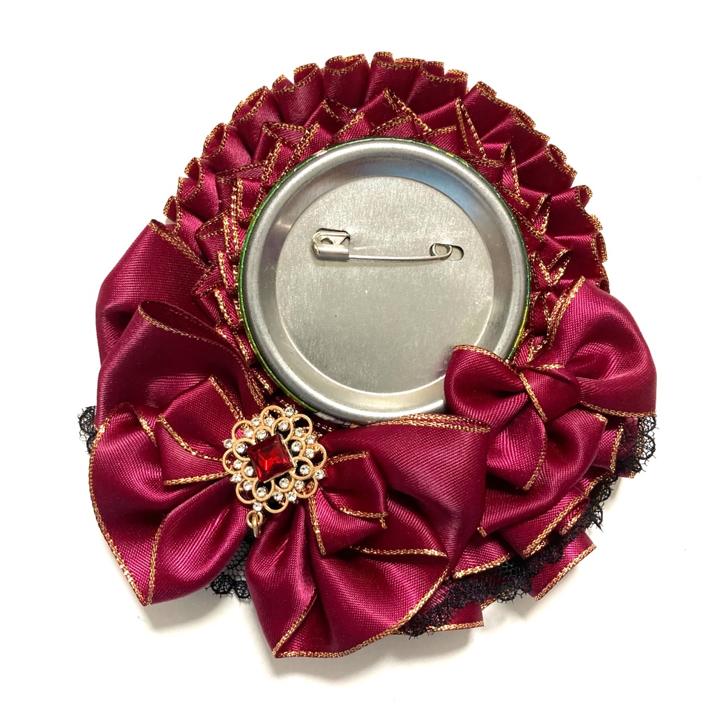 ワインレッド クラシカルデザインロゼット 50-65mmサイズ対応 - Handmade Yuka - BOOTH