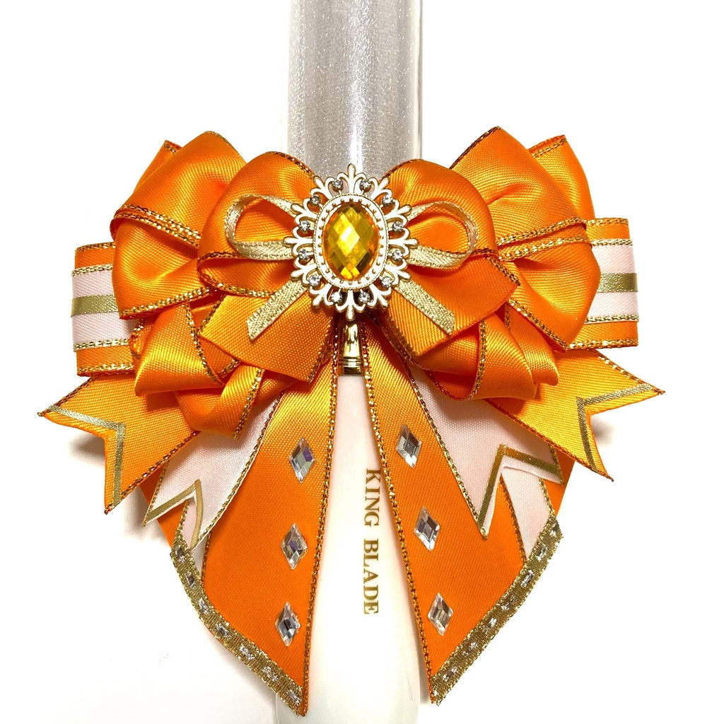 ペンラリボン オレンジ×ホワイト - Handmade Yuka - BOOTH