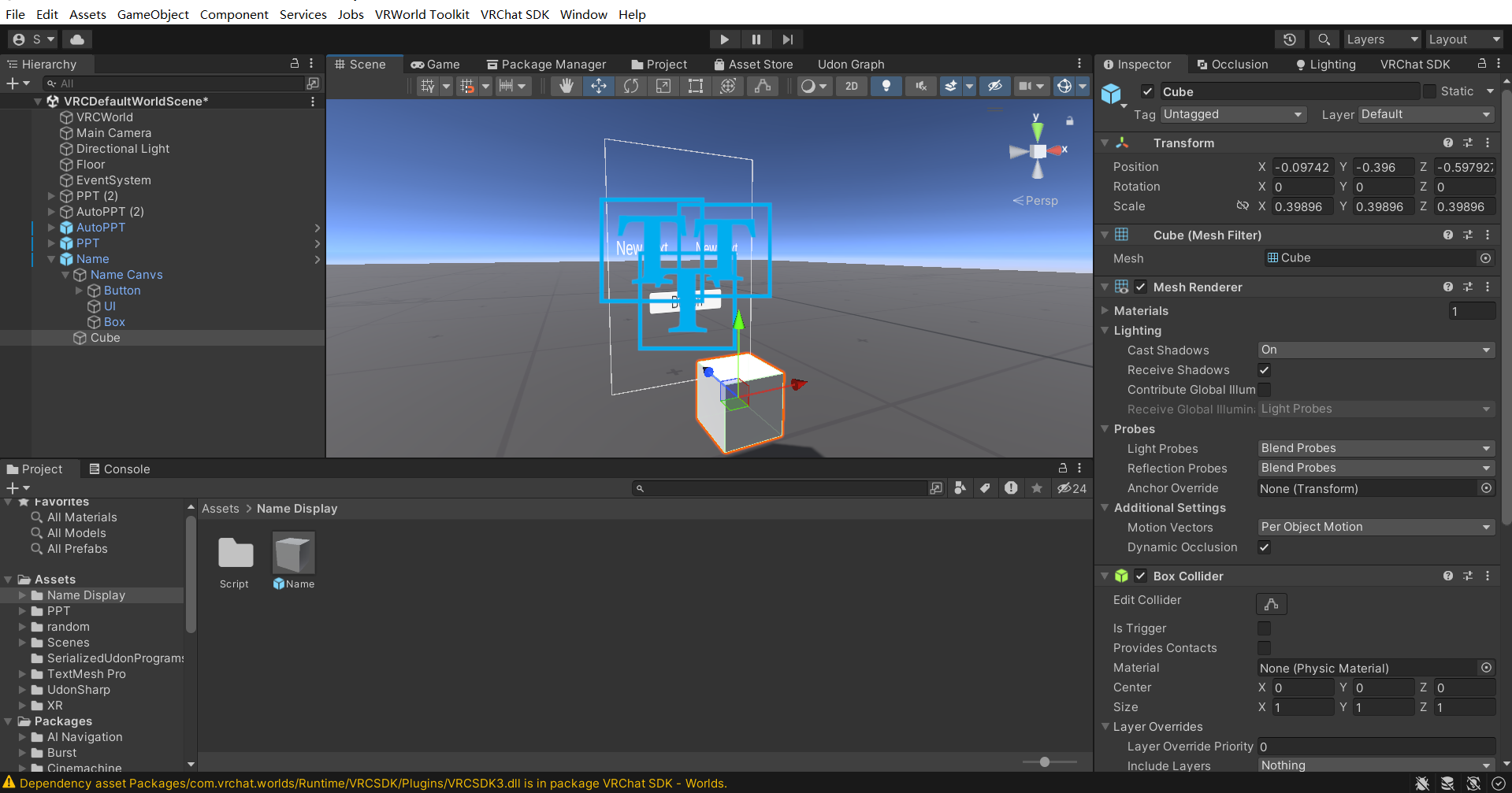 [Free]玩家名称显示系统 - 用于UI按钮和3D物体的同步脚本/Player Name Display System - Synced Scripts for UI Buttons ...