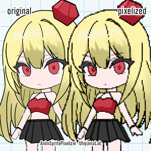 ドット絵変換ツール AnimSpritePixelizer 2Dゲーム開発効率化 - ういやまラボ - BOOTH
