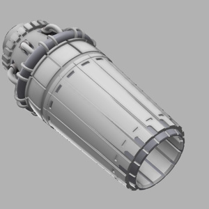 メカディテールアップ バーニアスラスター_VN_11_silver_A & VN_11_silver_A_base - 銀のセカイ - BOOTH