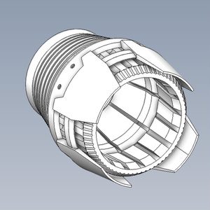 メカディテールアップ バーニアスラスター_VN_11_silver_A & VN_11_silver_A_base - 銀のセカイ - BOOTH