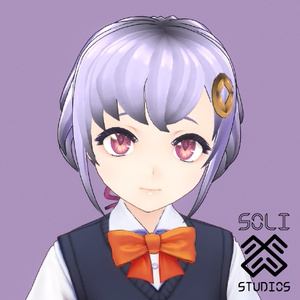 [VRoid] Gendhin Impact Raiden Shogun Hair Asset - Soli's Oddities - BOOTH