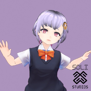 [VRoid] Gendhin Impact Raiden Shogun Hair Asset - Soli's Oddities - BOOTH