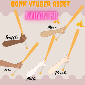 Bonk Pan Gif vtuber asset- Animated vtuber hand Asset for vts, Twitch ...
