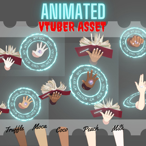 Rigged vtuber hands asset |Animated- Vtuber hands (vol1)| Twitch Asset ...
