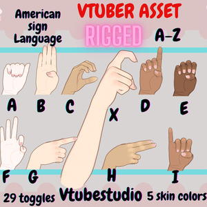 Rigged vtuber hands asset |Animated- Vtuber hands (vol1)| Twitch Asset ...