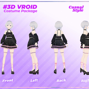 3D VRoid Outfit Pack Everyday Casual Fashion for VRoid Models | VTuber Clothes, VRoid Studio ...