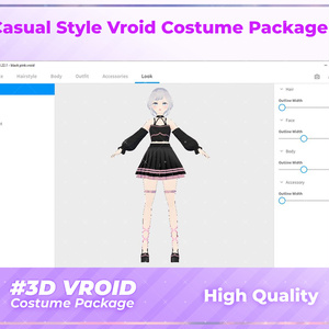 3D VRoid Outfit Pack Everyday Casual Fashion for VRoid Models | VTuber ...