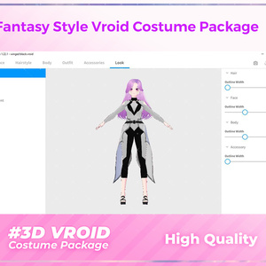 3D VRoid Casual Girl Outfit Pack Cute & Trendy Clothes for VRoid Models ...