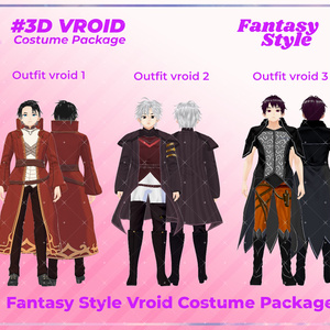 3D VRoid Outfit Pack Casual Style Cozy & Stylish Male Fashion for VRoid ...