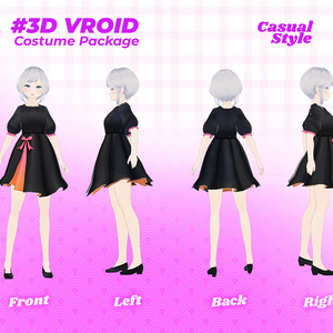 3D VRoid Outfit Pack Gothic, Cute & Casual Styles for VRoid Models ...