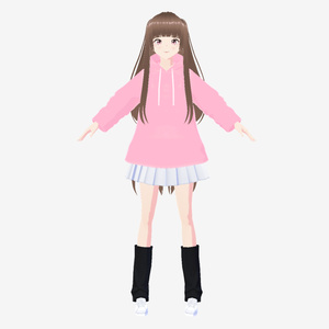 Pink Hoodie Texture Pack for VRoid Model, VRChat - SantyShop Vroid - BOOTH