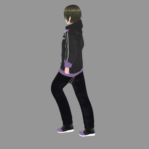 Black Coat & Skirt Set Vroid Model for VRChat and VTubers, With Texture ...