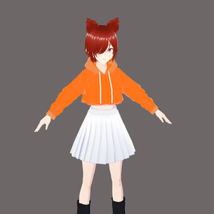 Black Coat & Skirt Set Vroid Model for VRChat and VTubers, With Texture ...