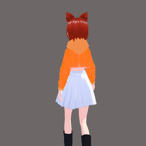 Black Coat & Skirt Set Vroid Model for VRChat and VTubers, With Texture ...