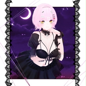 Melling " Fantasy Hair+Halo set " 【5アバター対応 🖤 Liltoon / VRChat】 - Melling - BOOTH