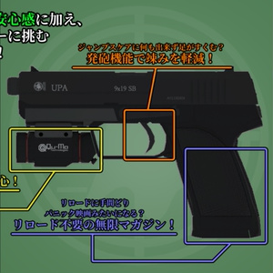 【VRChat用】拳銃型アクセサリー『UP9』 - Amulet＆Apotropaism - BOOTH