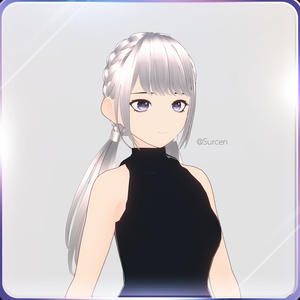 [Vroid] Wave hair / Low twintails / Orange - Surcen - BOOTH