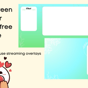 Free to use Vtuber overlay/Plum Soda simple overlay bundle with preset ...
