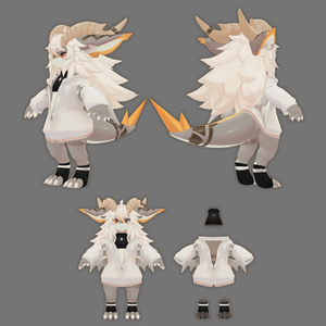 NKD Protogen - VRChat Avatar 3D Model - Nukude's Stuff - BOOTH