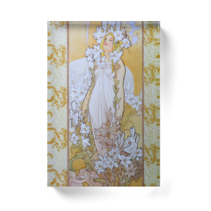 Mucha The Four Flowers "Carnation"・アクリルブロック - artiemestieri - BOOTH