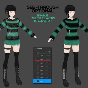 Vroid Gothic Corset - digighost - BOOTH