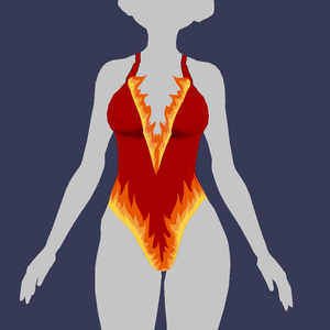 Fire Body texture png vroid