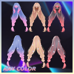Ivy_Hair Hair Highlights Texture 【VRC Hair Texture - Nanaha】 - StrandX ...