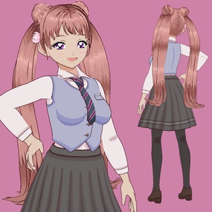 UTAU SynthV 重音テト Kasane Teto Simple VRoid Model - MelodyCrystel's ...