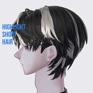 VRoid ハーフアップ ヘアプリセット Half-up Hair preset - Cobalt, - BOOTH
